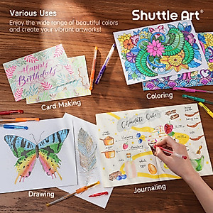 Gel Pens, Shuttle Art 120 Pack Gel Pen Set 60 Colored Gel Pen with 60 Refills for Adults Coloring Books Drawing Doodling Crafts Scrapbooking Journaling