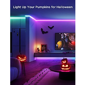 Govee 65.6ft RGBIC LED Strip Lights for Bedroom, Smart LED Strip Lights Alexa Compatible, DIY Multiple Colors on One Line, Color Changing LED Lights Music Sync, Festival Decoration, 2 Rolls of 32.8ft