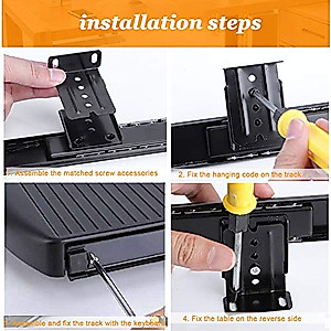 WUK Keyboard Platform Sliding Pull-Out Tray Under Desk Drawer for Keyboard Attachable Keyboard Tray, Home Office 51.5cm/20.2 in x 27cm/10.6 in