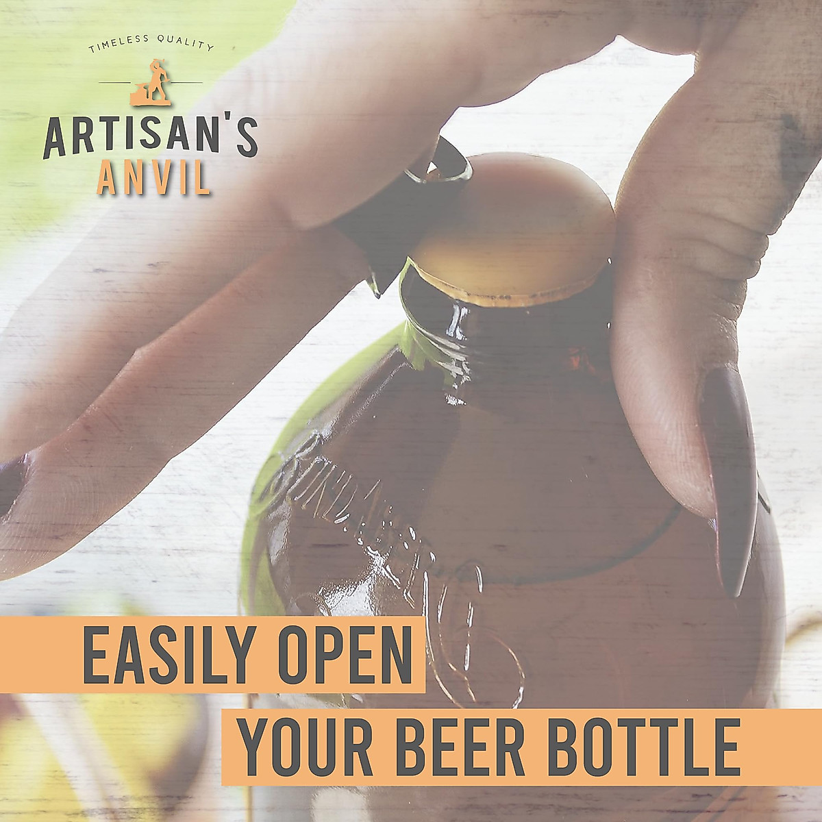 Artisan's Anvil Moscow Mule Mugs Beer Stein Set of 4 + Copper Straws + Bottle Opener Four Solid 18 oz Copper Mugs Gift Set – 100% Pure Copper Unique Tankard Look – Handmade Unlined Copper Cups