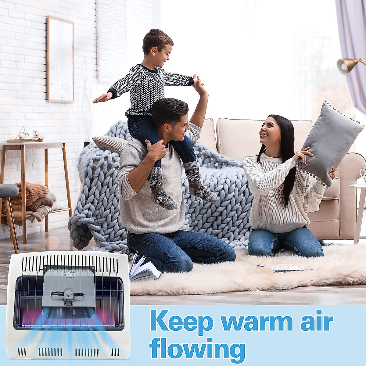 Saillong Vent Blower Accessory Kit, Wall Heater Fan Replacement Compatible with Mr. Heater, Dyna Glo Heater, Comfort Glow Vent Heater, Glo Warm Wall Heater Blower Fan