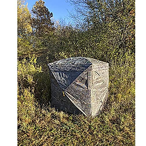 Rhino Blinds R180 3 Person See Through Hunting Ground Blind, Realtree Edge