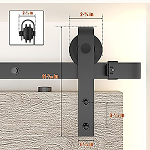Dondelight 12FT Sliding Barn Door Hardware Track Kit for Double Door, Heavy Duty Modular Sliding Door Track Hardware Set for Interior & Exterior Door
