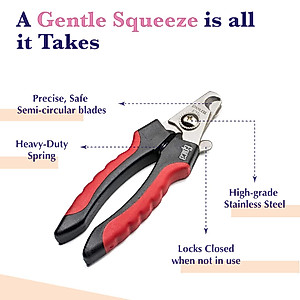 Epica Professional Dog Nail Clipper | Dog Nail Clippers for Large Dogs | Easy and Safe Dog Grooming Clippers |Heavy Duty Cat Nail Clipper with Safety Guard (Large)