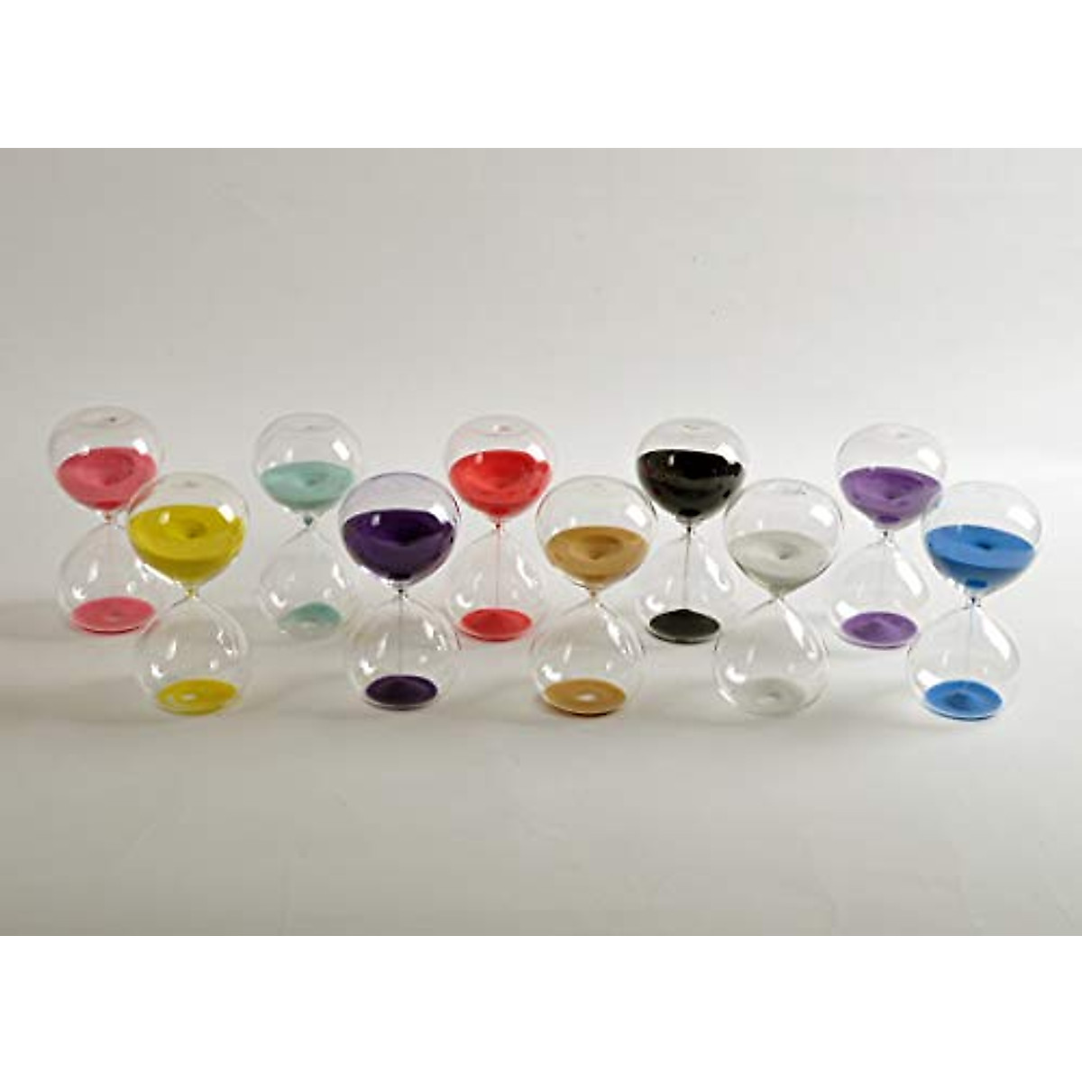 GracesDawn Super Beautiful Transparent Glass Hourglass Blue Sand Timer 15 Minutes a Nice Gift