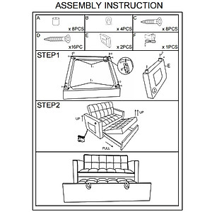 DS-HOMEPORT 3 in 1 Pull Out Convertible Sofa Bed with USB Ports - 55" Modern Velvet Sleeper Sofa with 3 Level Adjustable Backrest, Love Seat w/ 2 Pillows ＆ 2 Pockets for Bedroom (Full Size,Black)