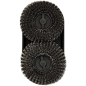 Outset 76226 Short Handle Mesh Scrubber Grill Brush, Black