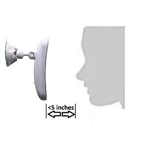 JiBen Square LED Lighted 10X Magnifying Makeup Mirror, Power Locking Suction Cup, Bright Diffused Light and 360 Degree Rotating Adjustable Arm, Portable Cordless Home and Travel Bathroom Vanity Mirror