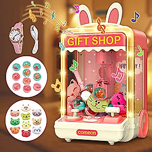 Skirfy Claw Machine for Kids with Lights, Mini Candy Machine Toys for Girls, Boys Arcade Game Machines with Astronaut Toy&Squishies Toys,Vending Machine,Adjustable Sound,Birthday Gifts for Boys Girls