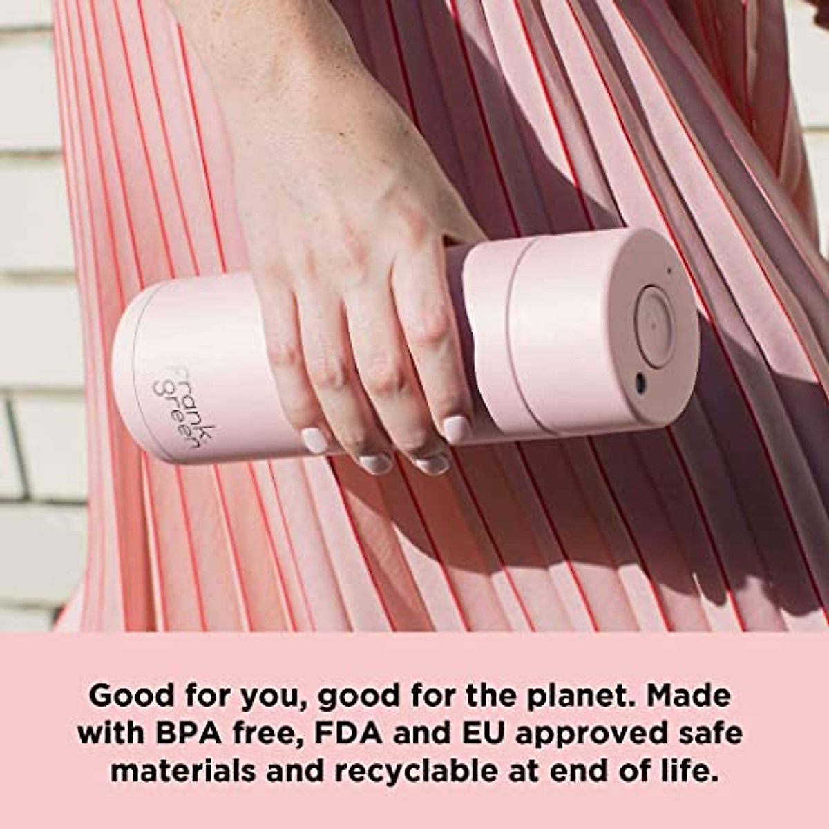 Frank Green Mint Gelato Ceramic Lined Reusable Bottle with Push Bttn Lid, 1 EA