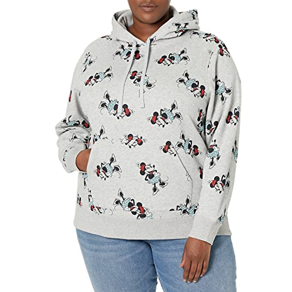 Amazon Essentials Disney | Marvel | Star Wars | Princess Women's Fleece Pullover Hoodie Sweatshirts (Available in Plus Size), Minnie Icons, Medium