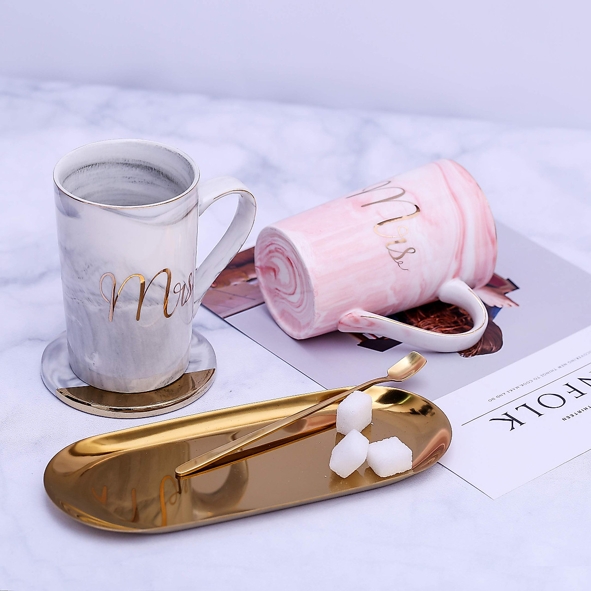 Jumway Mrs and Mrs Coffee Mugs Lesbian Girlfriend Wedding Gifts Unique Gift Mugs for Lesbian Couple Gifts