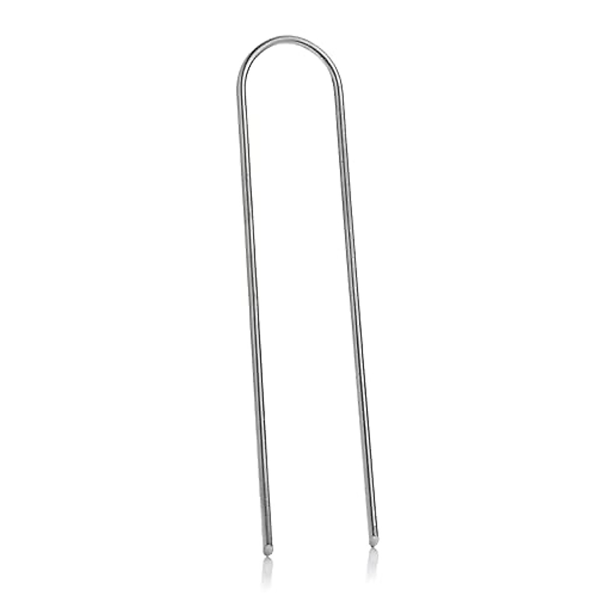 GardenMate 50-Pack Anti-Rust 6 Inch 11 Gauge Round-Top Heavy-Duty U-Shaped Garden Securing Stakes/Spikes/Pins/Pegs - Hot Dipped Galvanized Sod Staples for Anchoring Landscape Fabric