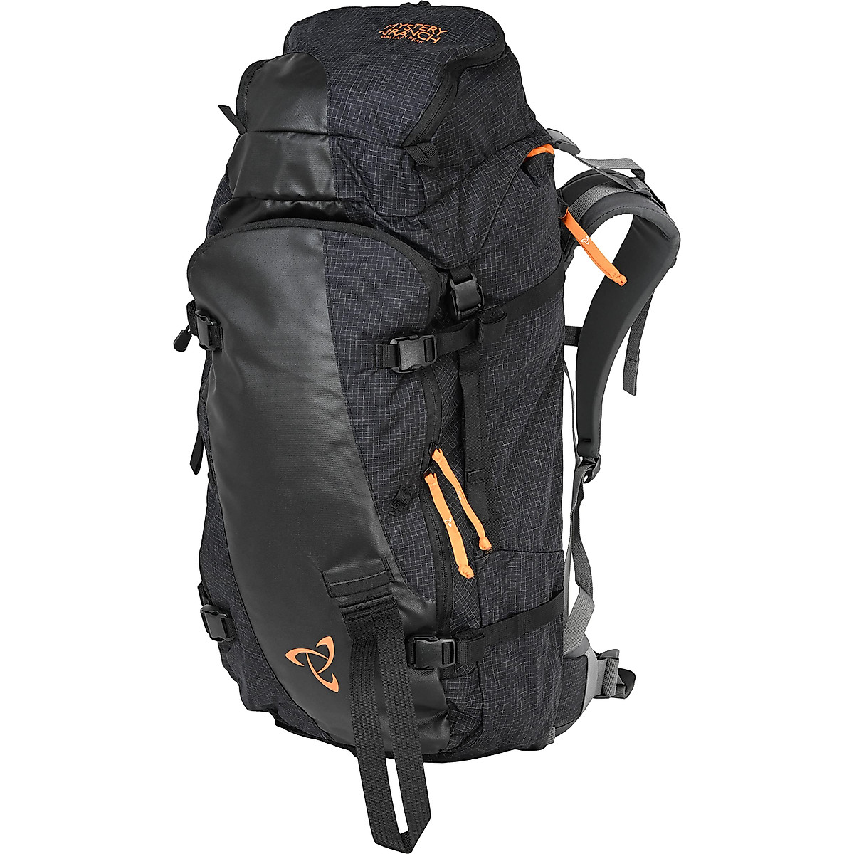Mystery Ranch Gallatin 40 Peak Pack - Water-Resistant Skiing Bag, Black, Small/Medium