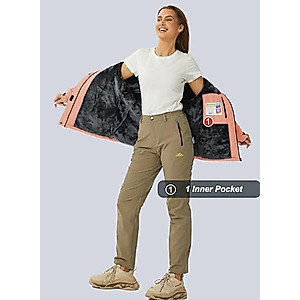 MAGCOMSEN Winter Jackets for Women Skiing Jacket Waterproof Insulated Ski Jackets Thermal Snow Jackets Mountain Snowboarding,S