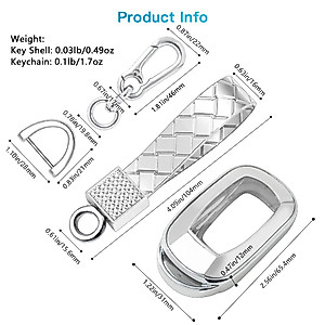 1797 Key Fob Cover for Honda Civic 2022 2023 CR-V HR-V Accessories Keychain Car Remote Shell Bling Crystal TPU Silver