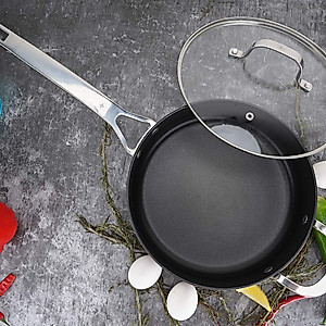 Swiss Diamond Hard Anodized Large Nonstick 4 Quart Sauté Pan with Cover - Oven and Dishwasher Safe, 11 Inch (28 cm)