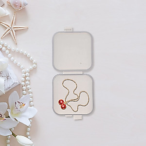 120pcs Plastic Square Empty Small Case Beads Storage Containers Clear Mini with Hinged Lid for Earrings Rings Small Items