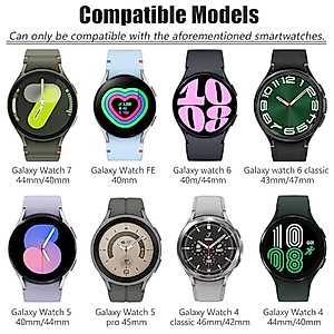 EZMVZKU No Gap Watchband for Samsung Galaxy Watch 7/6/5/4/FE 40mm 44mm, Sport Silicone Strap for Samsung Galaxy Watch 6 Classic 5 Pro 4 Classic 42mm 43mm 45mm 46mm 47mm Bands