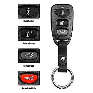 EMIHO Car Key Fob Fit for Hyundai Sonata 2011-2015, Keyless Entry Remote Replace 95430-3Q000 95430-3Q001, FCC ID：OSLOKA-950T, 2 Pack