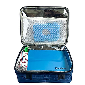 Yumbox Prêt Stainless Steel Bento Lunch Box with Leakproof Lid, Durable, Reusable Food Container, Ideal for Sandwiches & Snacks ((Normandy Blue)