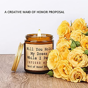 Gifts for Women Friends, Bridesmaid Proposal Gifts for Women Maid of Honor Best Friends, Bridal Gifts for Wedding Bachelorette Party, Soy Wax Vanilla Scent