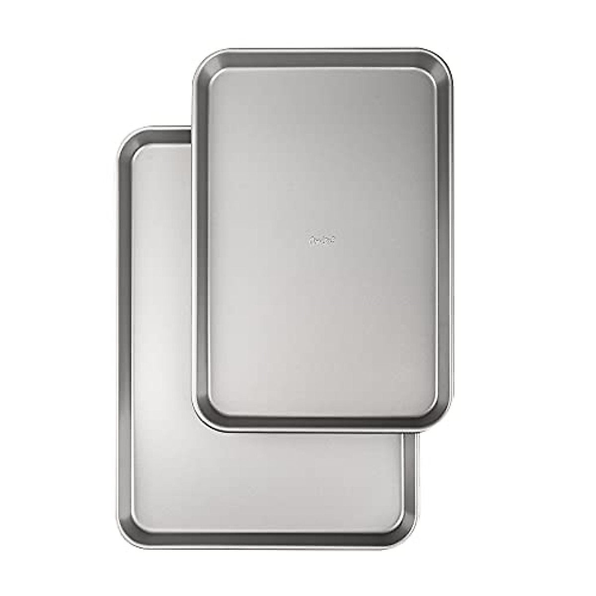 Goodful Nonstick Cookie Baking Sheet Set, Heavy Duty Carbon Steel with Quick Release Coating, Made without PFOA, Dishwasher Safe, 2-Pack Bakeware Set, 17-Inch x 12-Inch and 15-Inch x 10-Inch, Gray