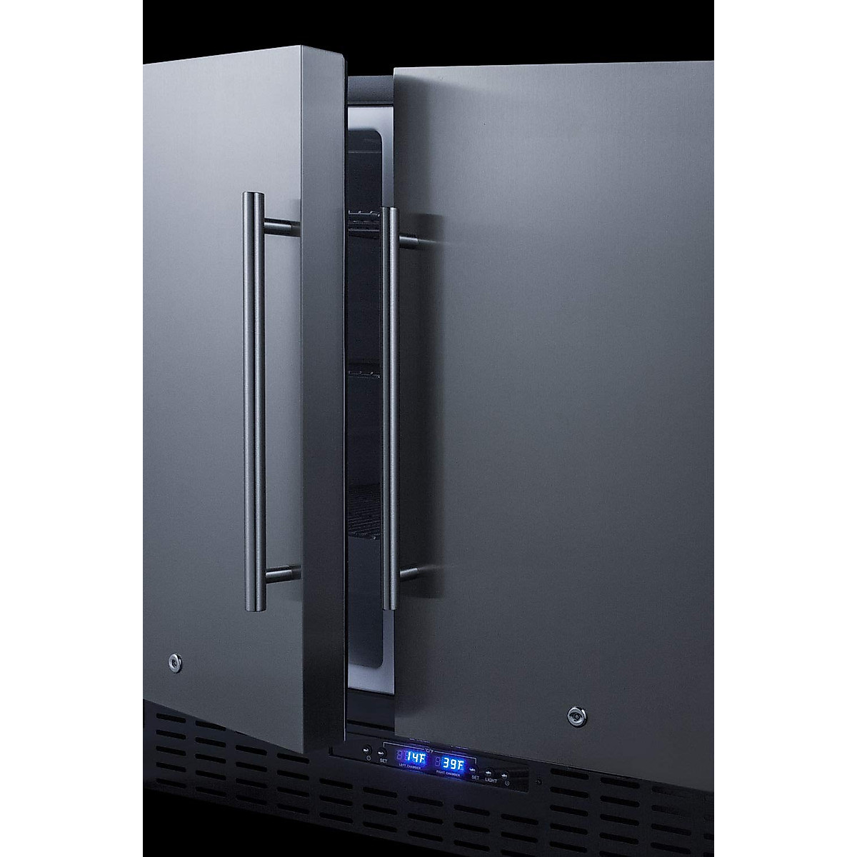 Summit FFRF36 36" Side by Side Refrigerator-Freezer in Stainless Steel