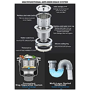 Commercial Sink Single Bowl Utility Sink Stainless Steel Freestanding Sink with Workbench and Storage Shelves with Drainer Unit and Tap for Kitchen Restaurant Farmhouse Laundry. (Color : Cold alone R