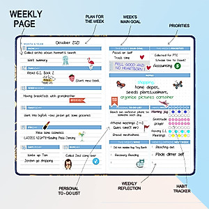 Weekly and Monthly Planner 2024-2025 to Increase Productivity and Hit Your Goals journal Christmas Gifts for women Notebooks for Work Undated Planner Agenda Habit Tracker Planner Gift Set