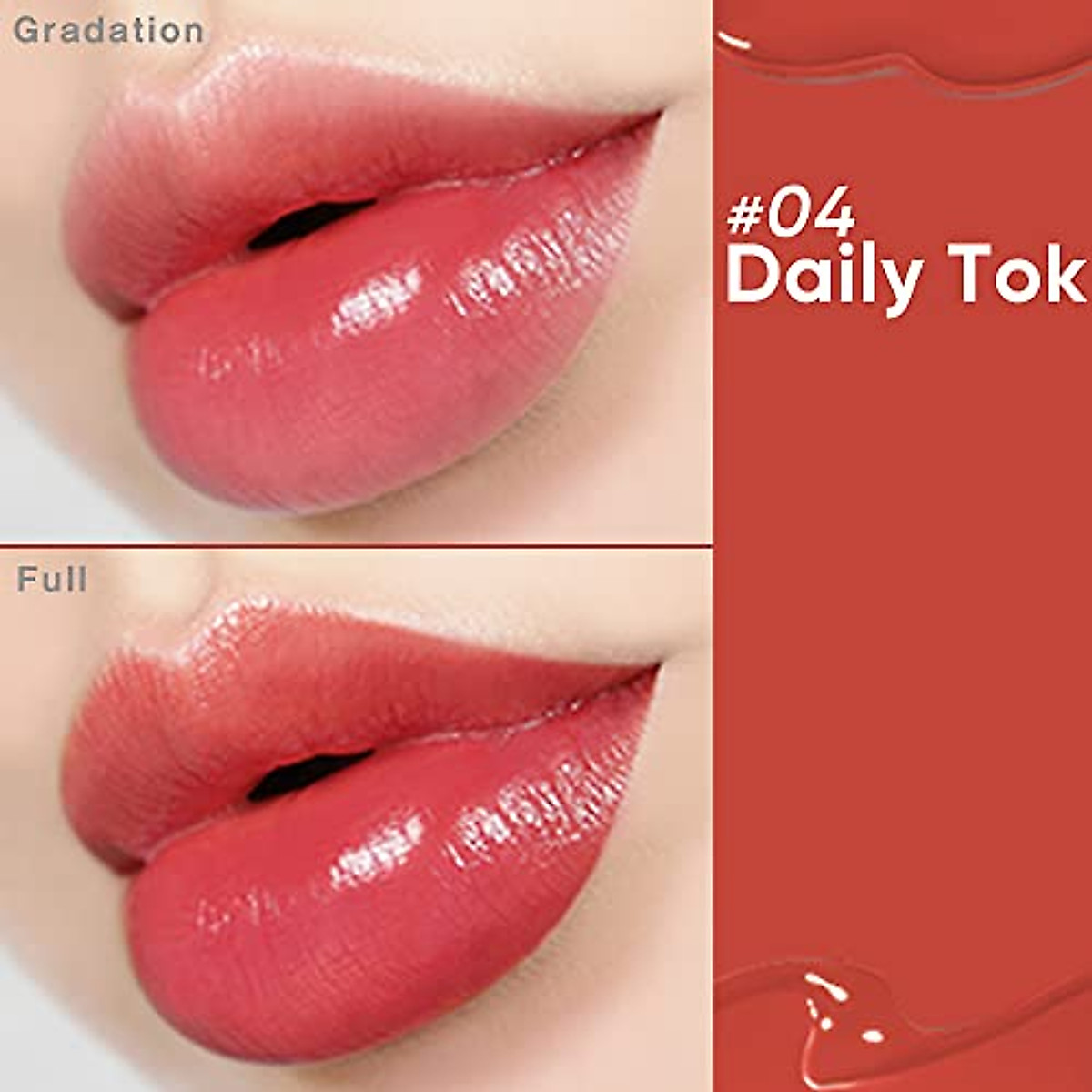 COLORGRAM Thunderbolt Tint Lacquer - True Beauty K-Drama Makeup, Glossy Long Lasting Moisturizing Lip Stain (0.2 fl.oz, 04 Daily Tok)