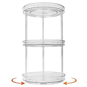 3 Tier Lazy Susan Turntable Cabinet Organizer 360 Degree Rotating Spice Rack – 9.2"