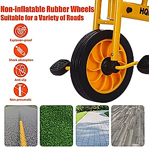 Kids Tricycle for Rider Ages 2+,Daycare Preschool Kids Trike Big Wheel Tricycle,Boys Girls Pedal Tricycle Kids Outdoor Playground Equipment,Front Big Wheel,Carbon Steel Frame,Inflation-Free Wheel