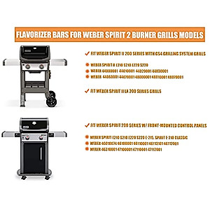 7635 Flavorizer Bars for Weber Spirit 2 Parts, Replacement for Weber GS4 Spirit II & I E210 S210 E215 E220 S220 Grill, for Weber GS4 Grill Parts 67045 69796, Webber Parts 15.3" Bars,Porcelain-enameled