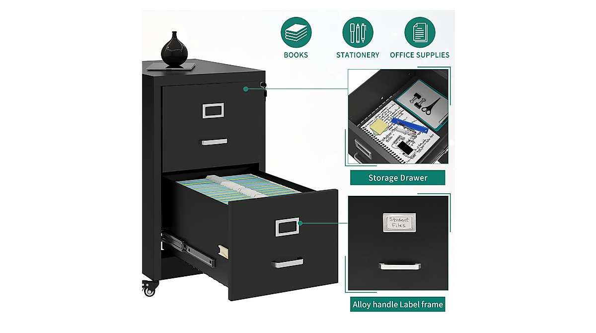 YITAHOME Mobile File Cabinet - Secure Office Storage
