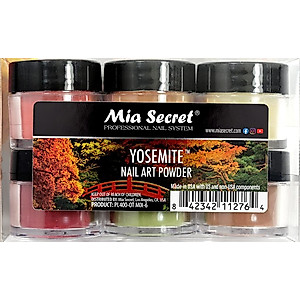 Mia Secret Acryli Powder Collection - Yosemite, 6PCS - Dip Acrylic Powders - Autum/Fall Colors for Acrylic Nails - 6 Piece Acrylic Powders kit - Polvos Acrilicos de Uñas con Colores de Otoño