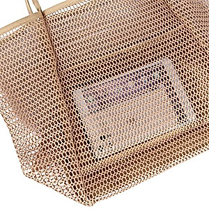 Freie Liebe Beach Tote Bags for Women Mesh Summer Large Shoulder Bag