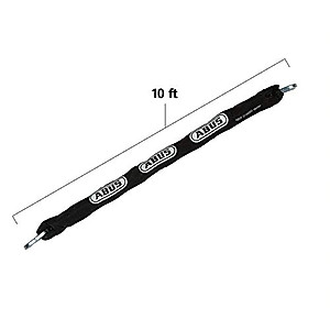 ABUS Hardened Steel 8KS 10 Foot x 5/16" Thick Square Security Chain for Bikes, Containers, Trailers, ATV's, Motorcycles and Personal/Industrial Property