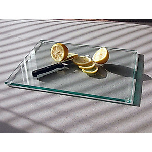 Vance 15 X 12 inch Premium Clear Extra Thick 3/8 inch Tempered Glass Cutting Board
