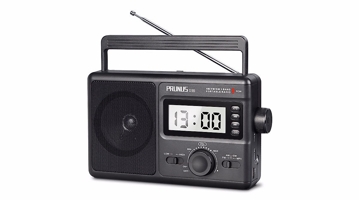 PRUNUS J09 Portable Radio with Big Screen for Seniors and Emergencies