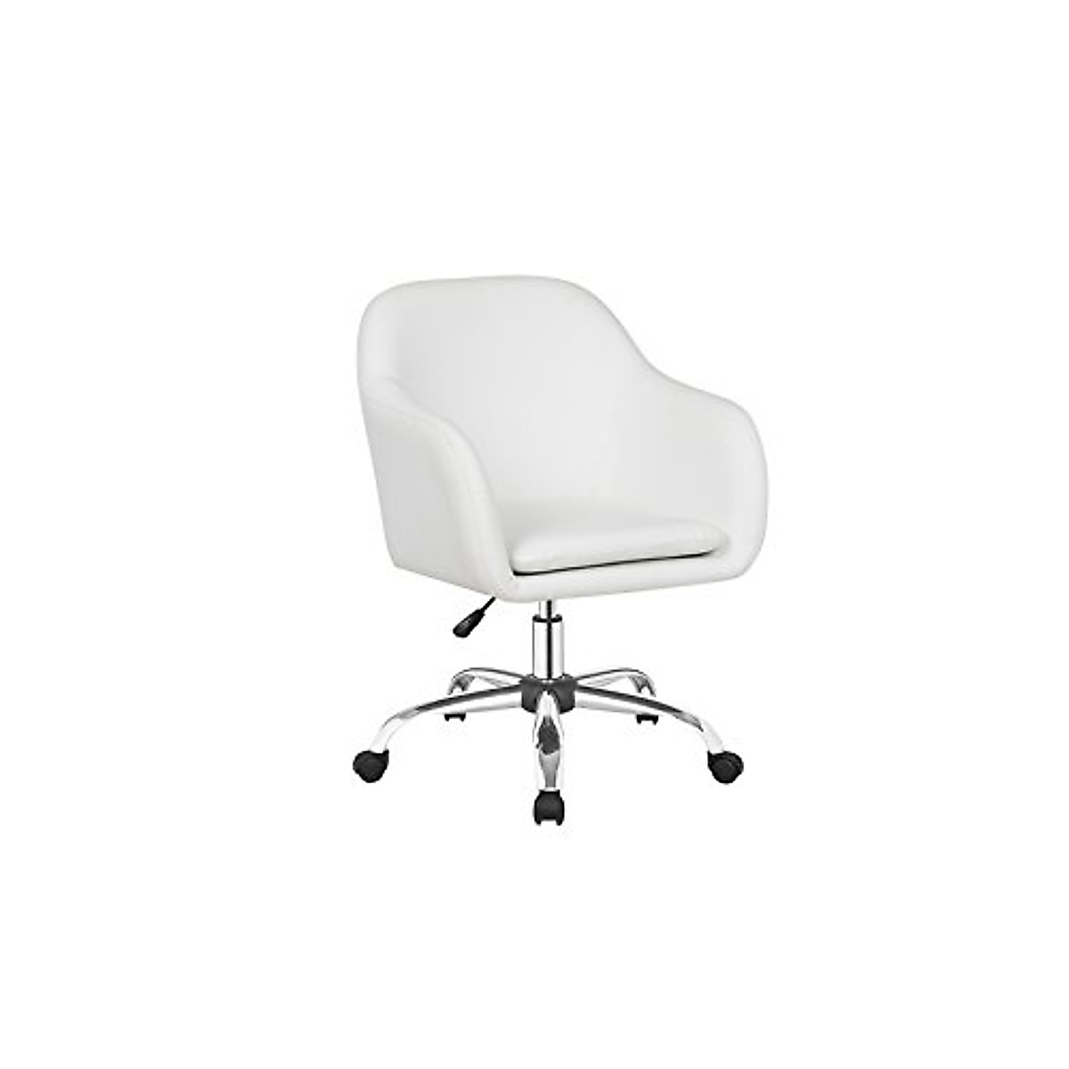 IDS Online Faux Leather Office Desk Swivel Chair, White