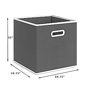 Rack Furniture   11" Fabric  Storage Bin (Pack of 6) (Garnet)