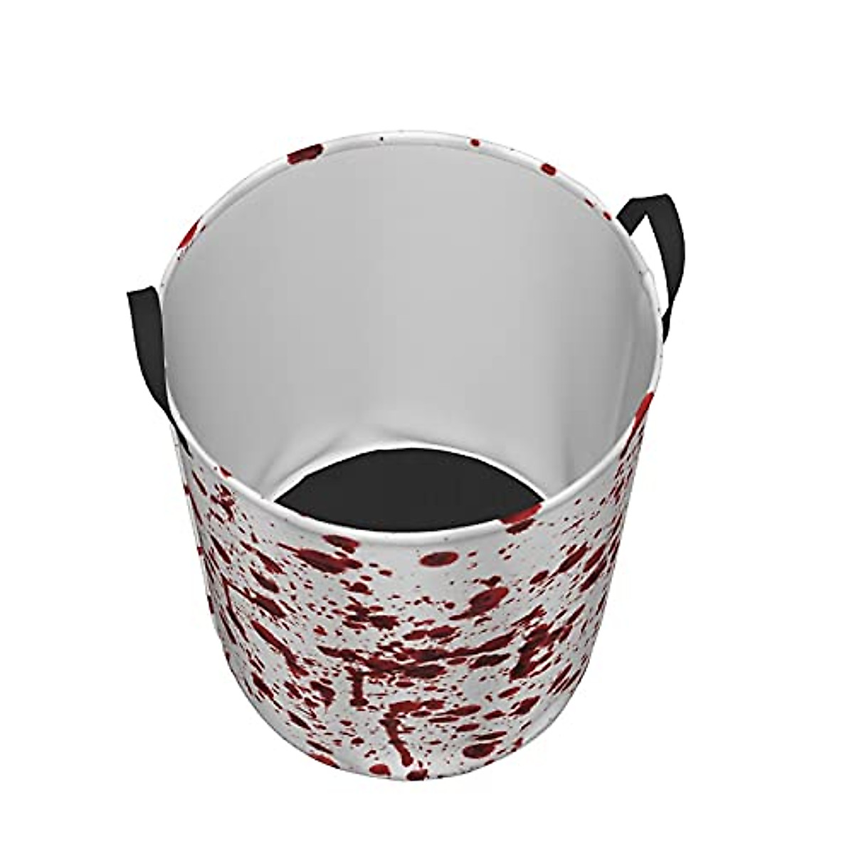 Laundry Basket,Splashes Of Blood Style Bloodstain Horror Scary Zombie Halloween Themed,Large Canvas Fabric Lightweight Storage Basket/Toy Organizer/Dirty Clothes Collapsible Waterproof For College Dorms-Large