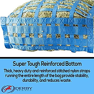 Derby Originals Supreme Patented Four Sided Slow Feed Horse Hay Bag with 1 Year Warranty