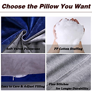 MOON PINE U Shaped Pregnancy Pillow, Maternity Full Body Pillow for Back, Legs and Belly Support, Sleeping Pillow for Pregnant Women and Side Sleepers with Removable Cover (Blue Grey)