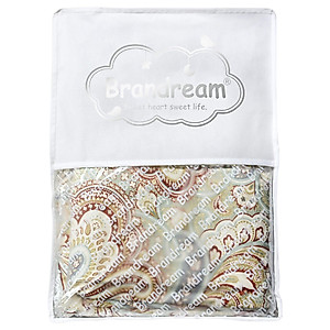 Brandream Duvet Cover King Size Hotel Collections Gold Classy Paisley Regal Themed 3PCS + 2 PCS Standard Pillowcase Set