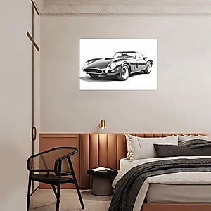 Car Poster Ferrari F40 Supercar Posters Racing Car Canvas Wall Art For Boy's Bedroom SuperCar Wall Decor Unframe-style 18x12inch(45x30cm)