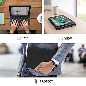 Logitech iPad Slim Folio: Case with Wireless Keyboard with Bluetooth (Black) - iPad 5th generation (2018 release)