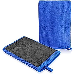 2PCS Clay Mitt, Auto Detailing Medium Grade Clay Bar Alternative Mitt for Flawless Removal of Surface Bonded Contaminant for Auto Detailing Clay Bar Alternative Novel Detailing Tool Car Care
