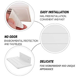 Alipis Wall Mounted Shelves Wall Mounted Shelves Plastic Floating Wall Punch Free Storage Rack Bathroom Utensil Rack Plastic Wall Rack Shelves Small Stick Sink Shelf Sink Shelf